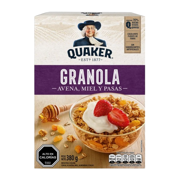 Quaker Granola Avena Miel y Pasas 342gr